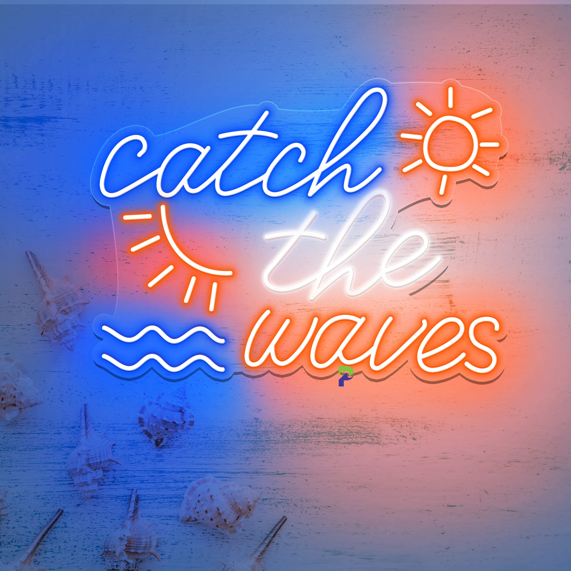Catch The Waves Led Light Beach Neon Sign - PageNeon