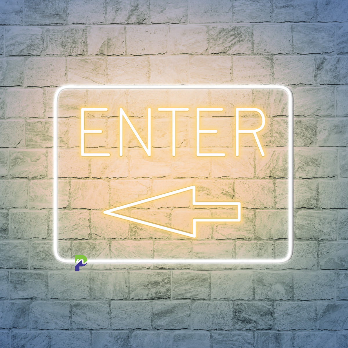 Enter Neon Sign Best Idea Direction Led Light - PageNeon