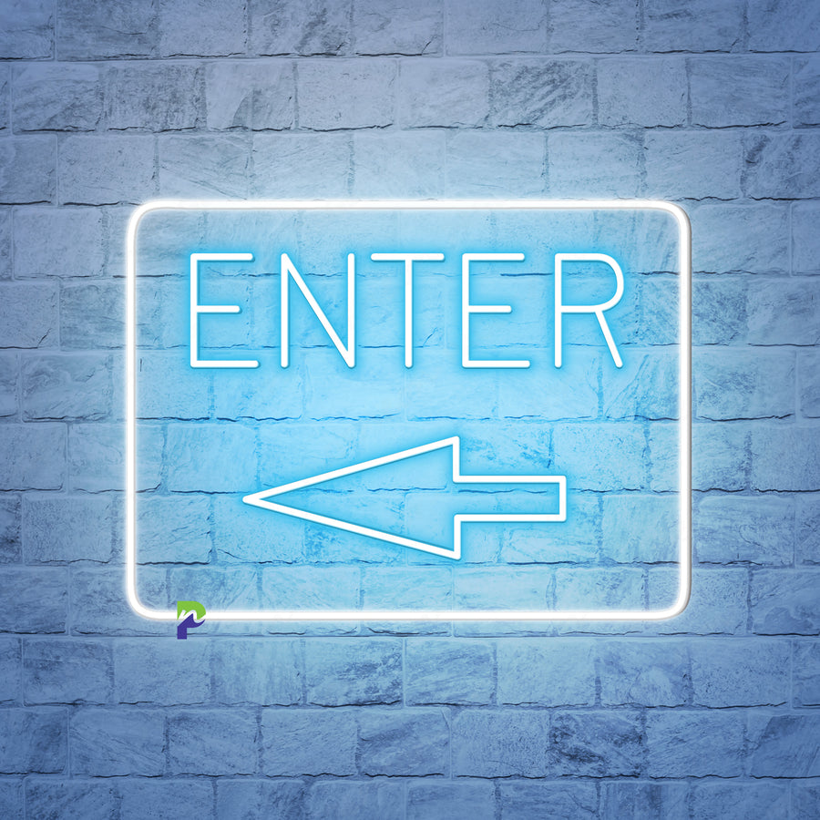 Enter Neon Sign Best Idea Direction Led Light - PageNeon