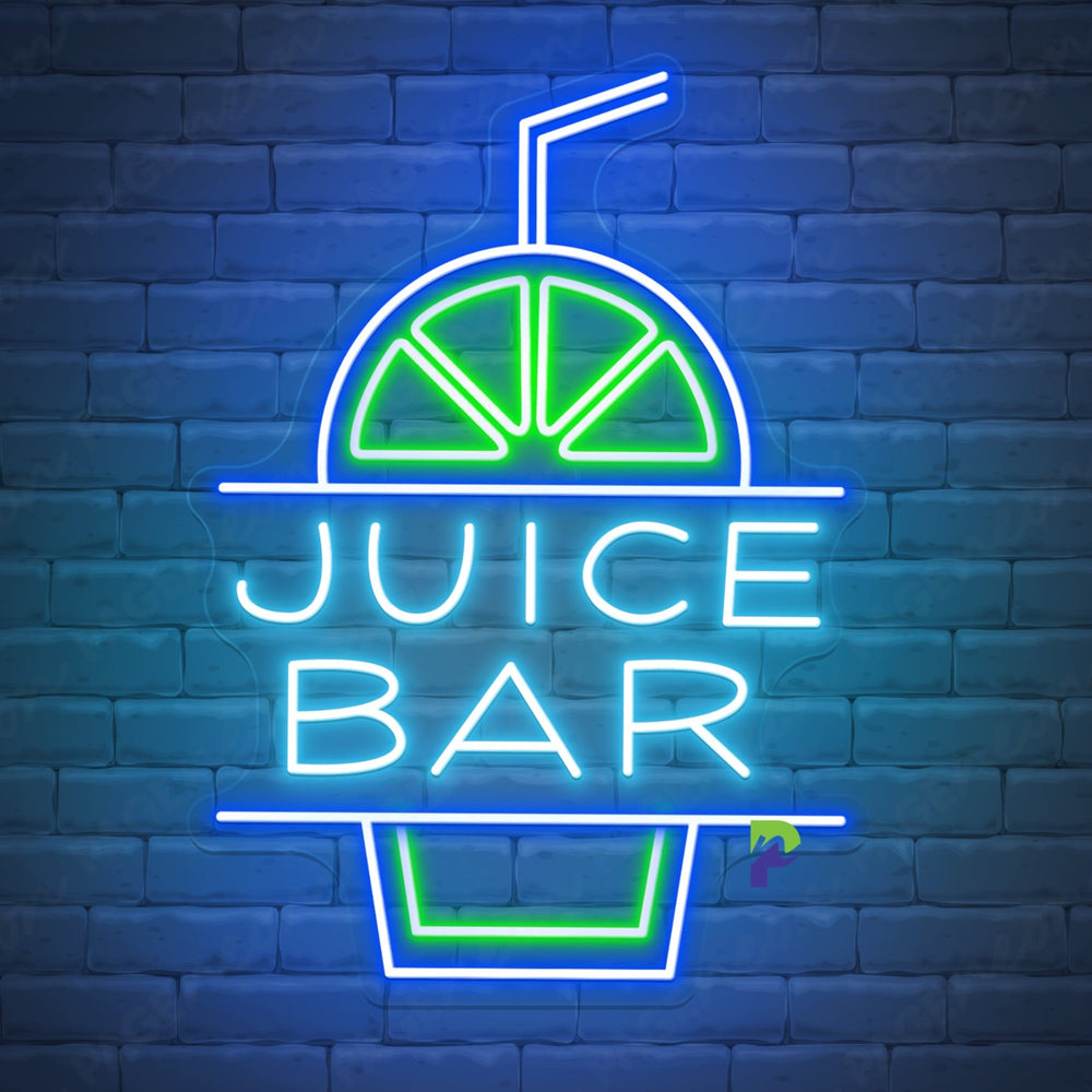 Juice Bar Neon Sign Custom Shop Name Led Light - PageNeon