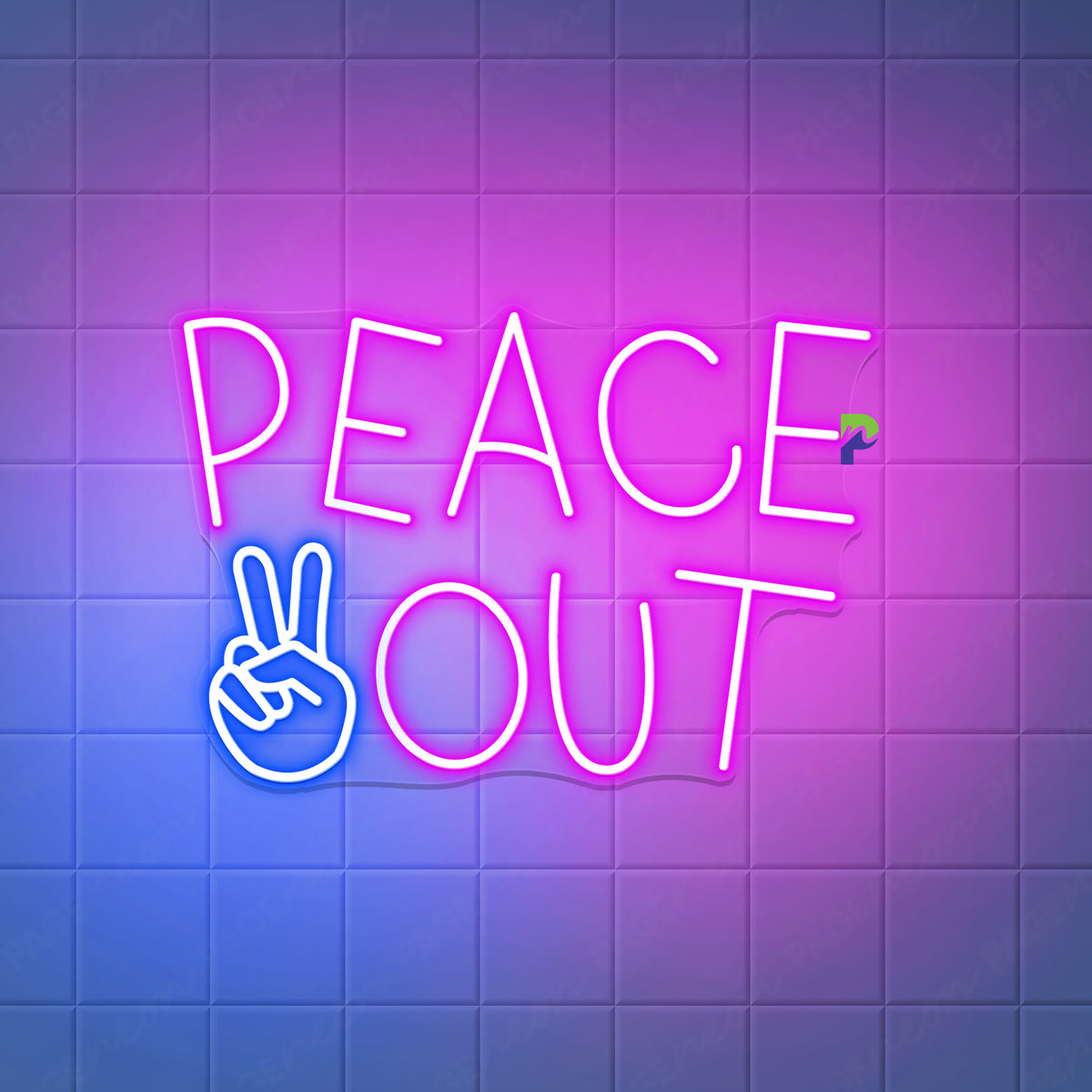 Peace Out Neon Sign Simple Inspirational Led Light - PageNeon