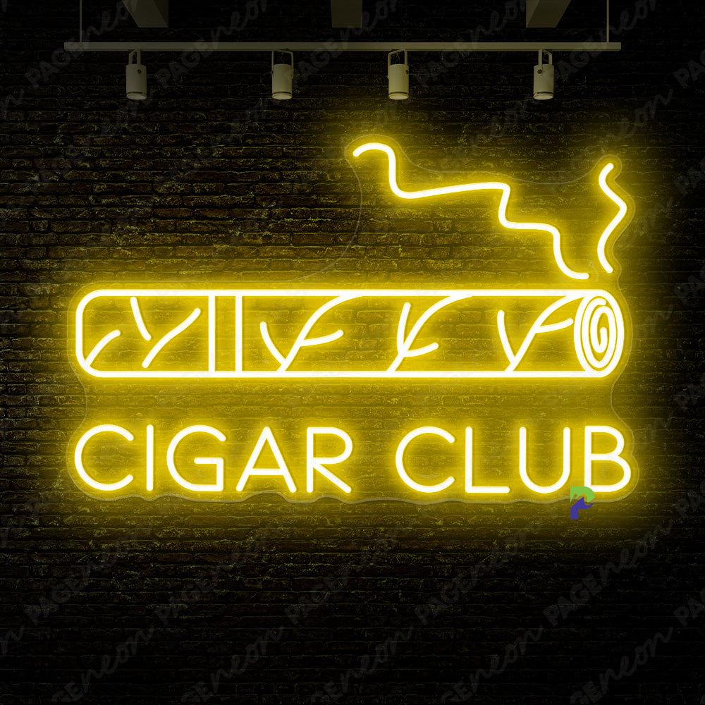 Cigar Club Neon Sign Man Cave Led Light - PageNeon