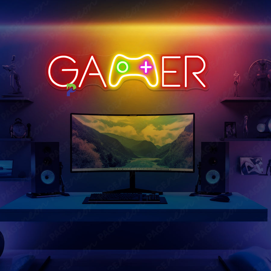 Gamer Neon Sign Led Light For Gaming Room - PageNeon