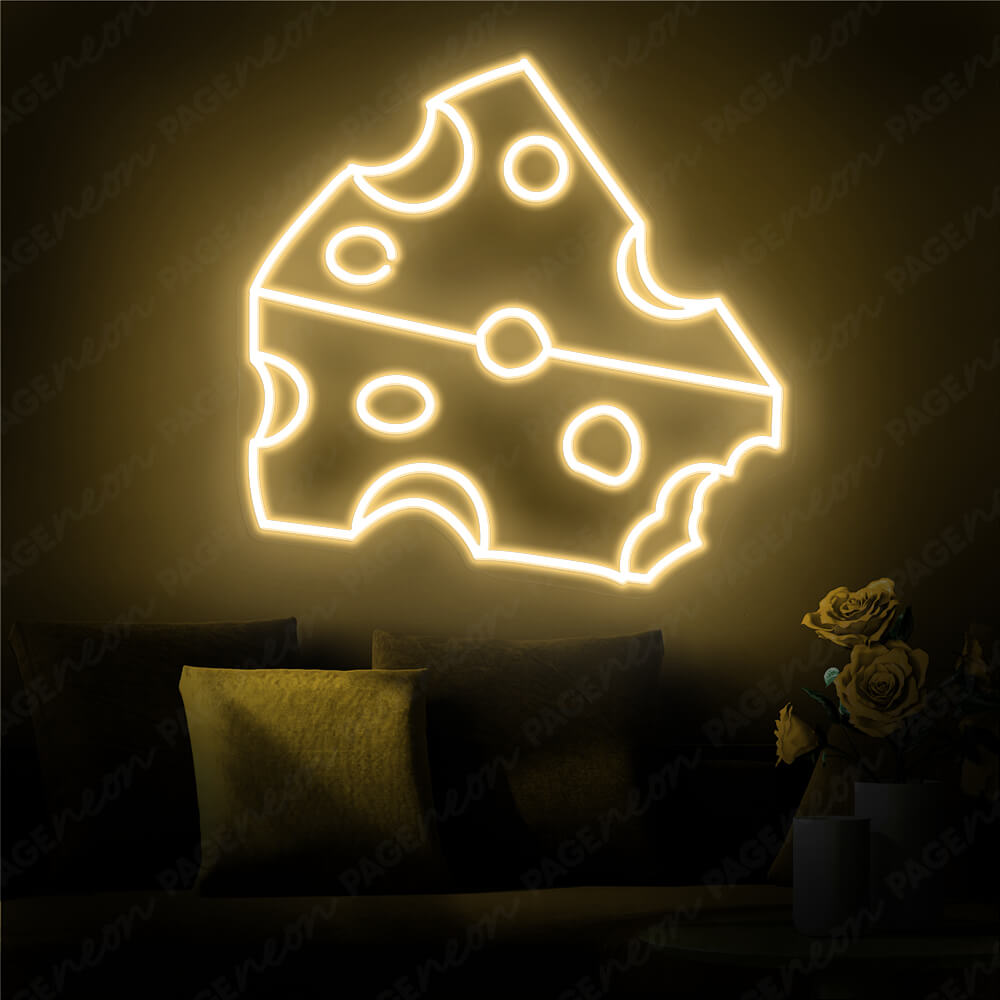 Cheese Neon Sign Food Kitchen Led Light - PageNeon