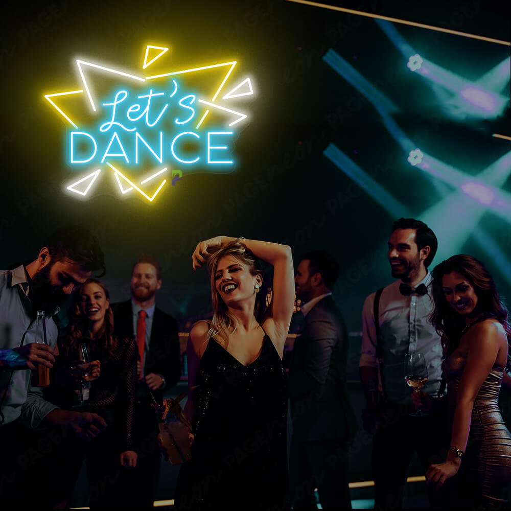Dance Neon Sign Let's Dance Led Light for Party - PageNeon