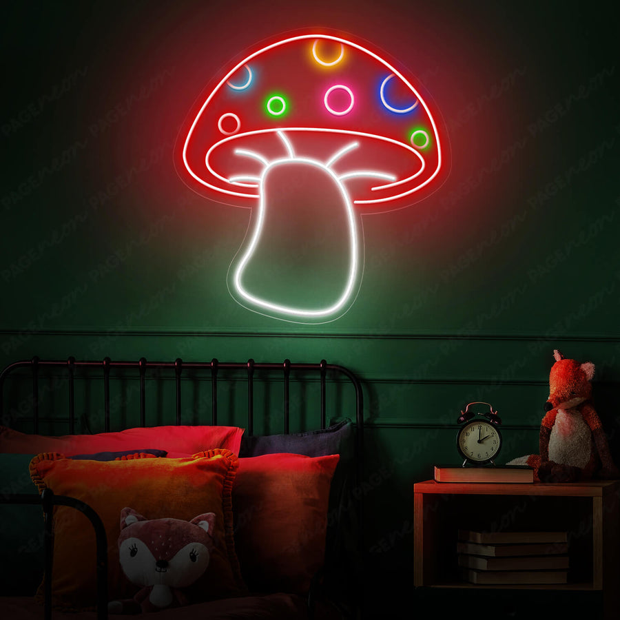 Mushroom Neon Sign Pink Light Up Sign - PageNeon