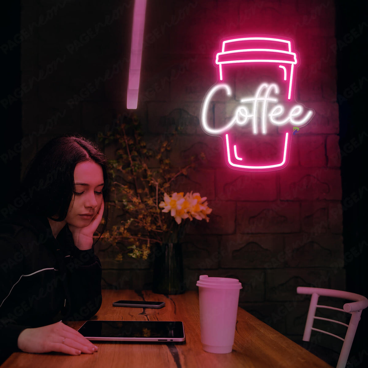 Neon Coffee Sign Coffee Cup LED Light - PageNeon