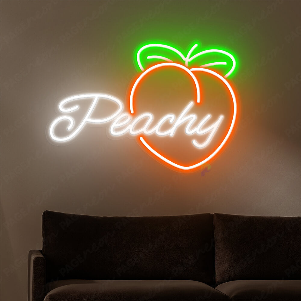 Peach Neon Sign Peachy Orange Led Sign - PageNeon