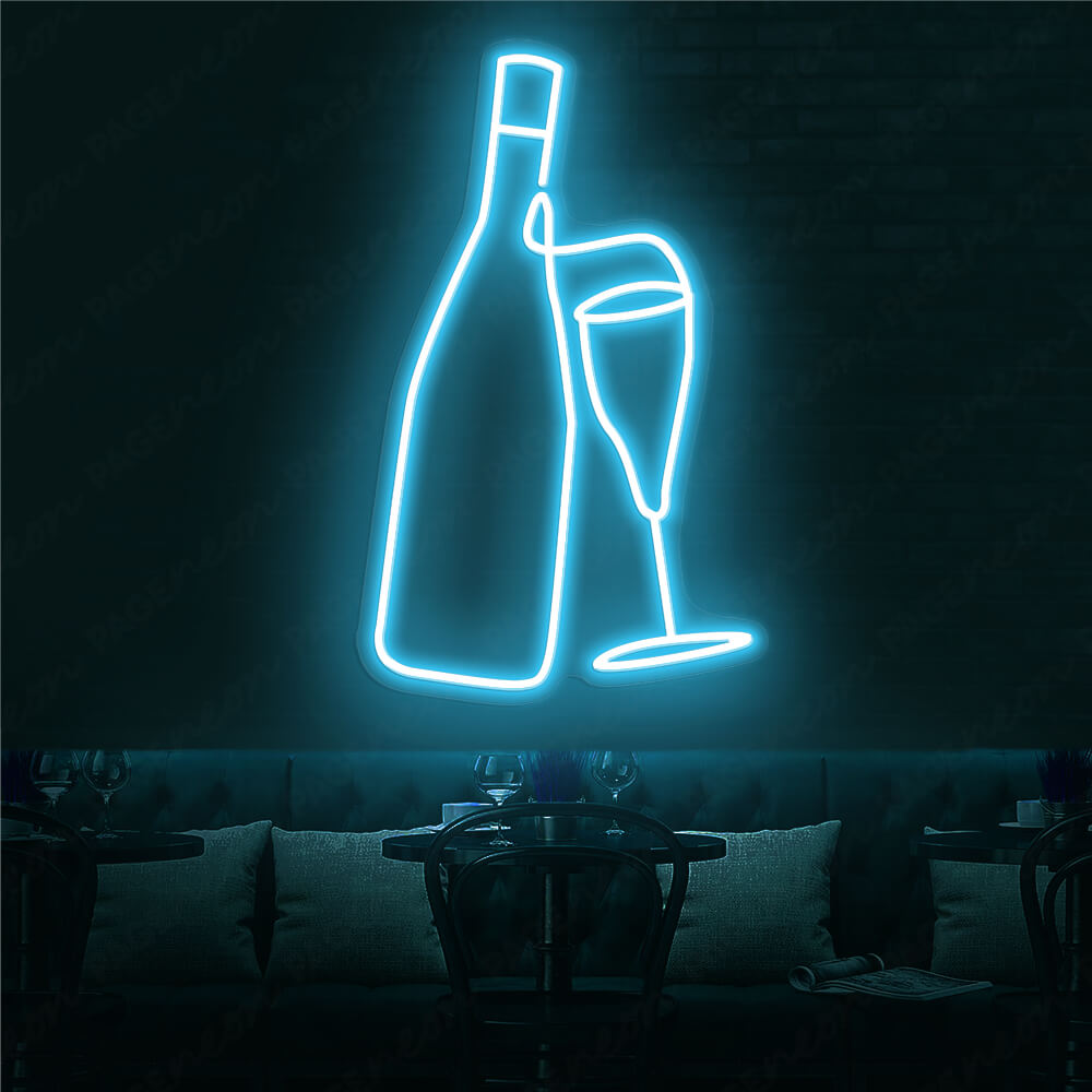 Wine Neon Sign Drinking Led Light For Restaurant - PageNeon